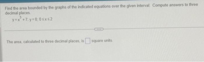 Solved Find the area bounded by the graphs of the indicated | Chegg.com