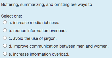 Solved Buffering, summarizing, and omitting are ways | Chegg.com