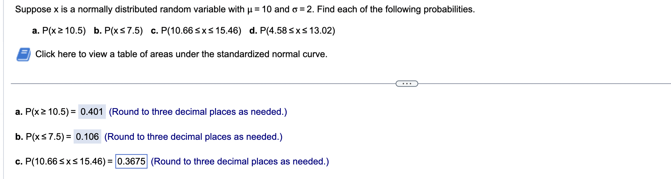 Solved Suppose x ﻿is a normally distributed random variable | Chegg.com