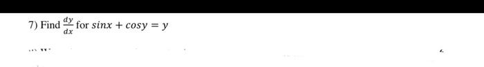 sinx+cosy=y | Chegg.com