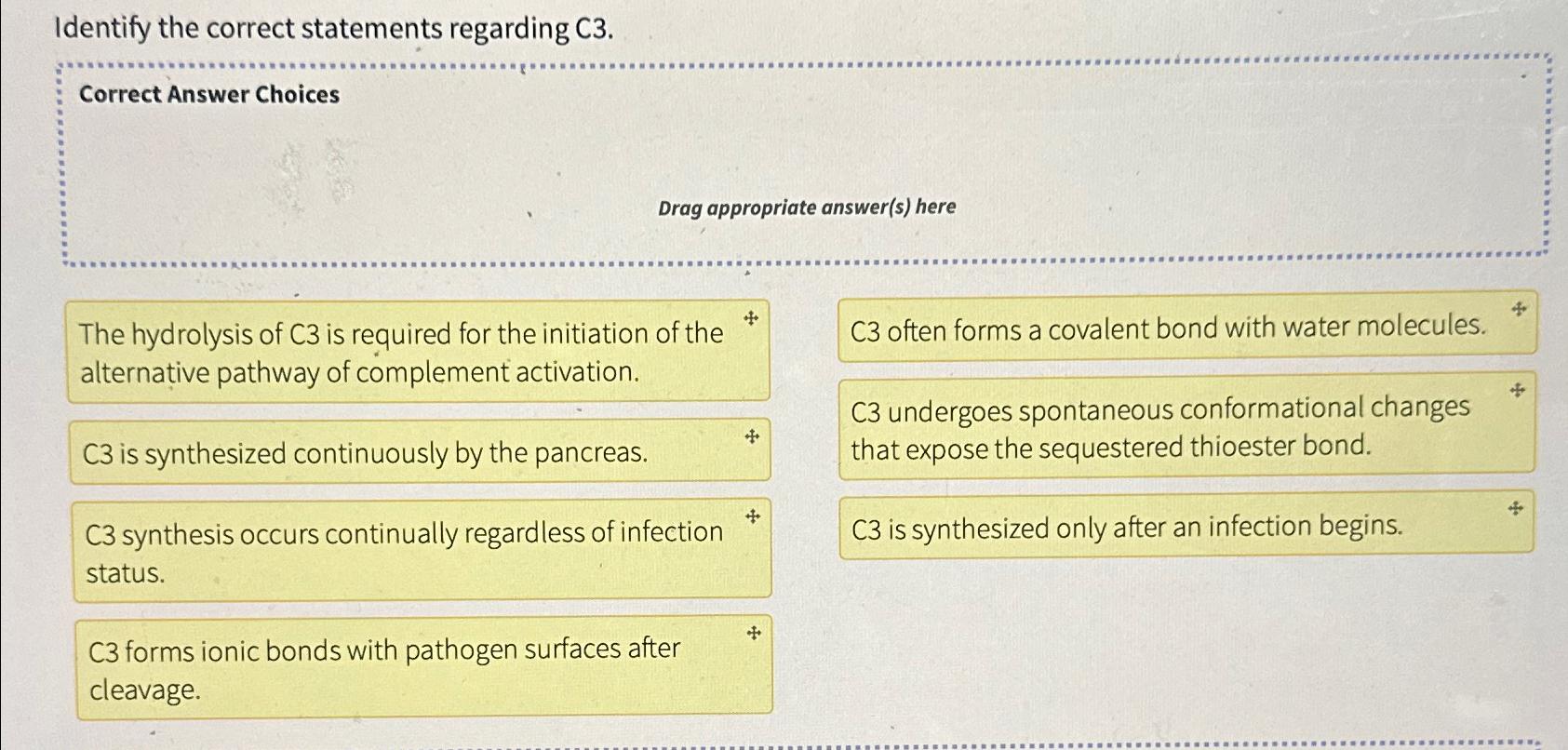 Solved Identify the correct statements regarding C3.Correct | Chegg.com Solved Identify the correct statements regarding C3.Correct | Chegg.com