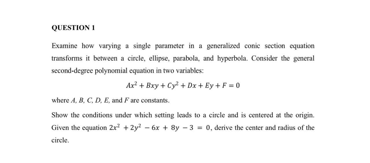 [Solved]: QUESTION 1 Examine how varying a single parameter