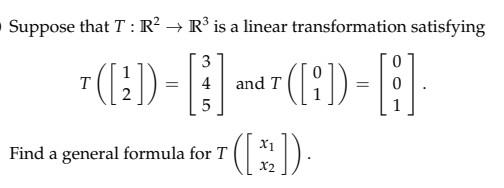 Solved Suppose that T:R2→R3 is a linear transformation | Chegg.com