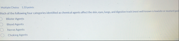 Solved Multiple Choice 1.33 ﻿pointsThich of the following | Chegg.com