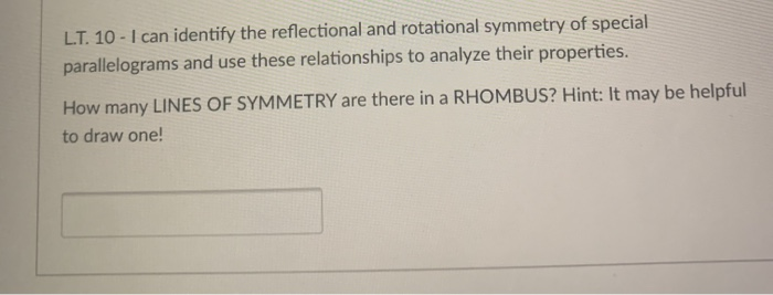 Solved L.T. 10 - I can identify the reflectional and | Chegg.com