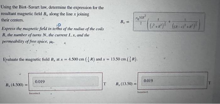 Solved Helmholtz Coils Are Frequently Used In Experiments