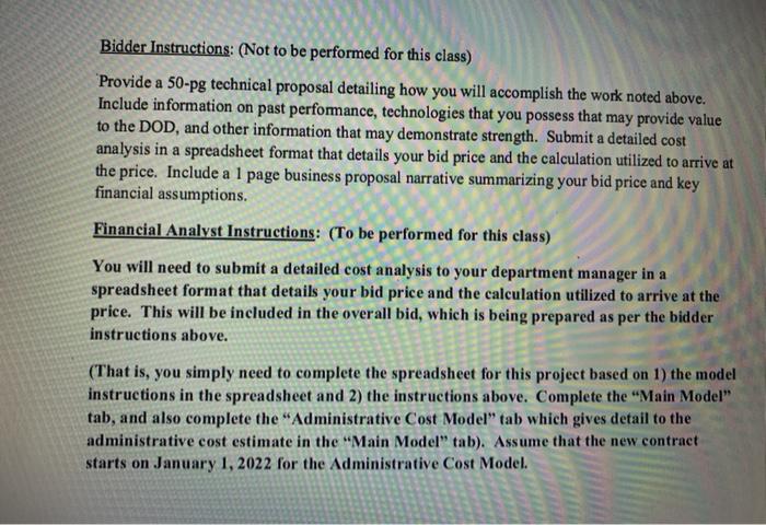 Request for Proposal (RFP) The DOD (Department of | Chegg.com