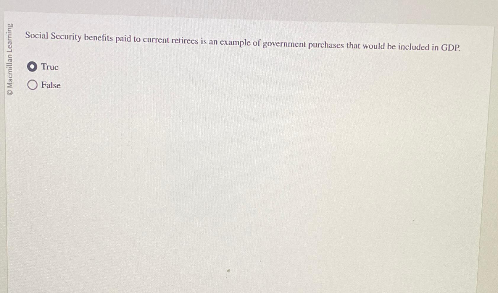 Solved Social Security benefits paid to current retirees is | Chegg.com