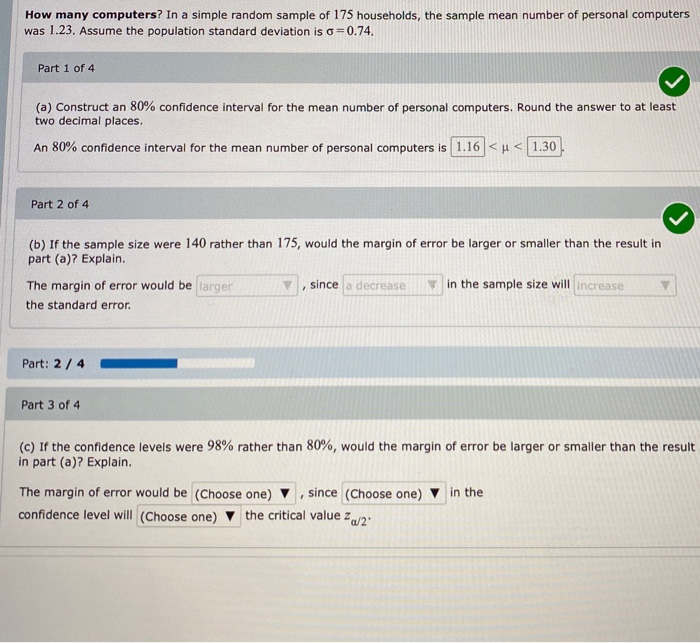 Solved How many computers? In a simple random sample of 175 | Chegg.com