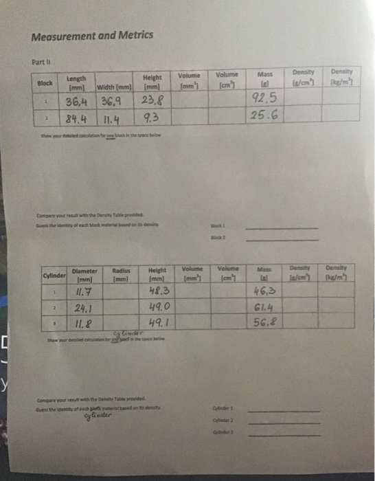 Solved Part V. Conversion Factors Use your knowledge of | Chegg.com