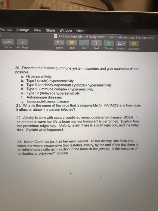 Solved rt Format Arrange View Share Window Help AP2-Lecture | Chegg.com