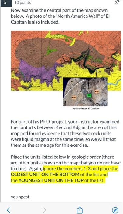 Solved 10 points Now examine the central part of the map | Chegg.com