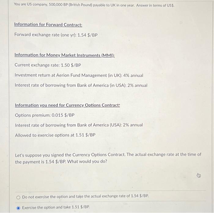Solved US\$. Information for Forward Contract: Forward | Chegg.com