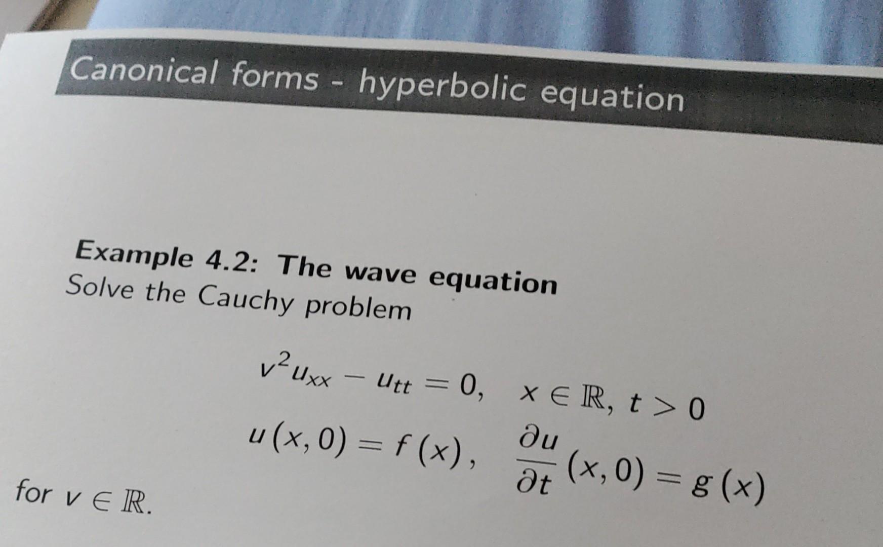 Solved Example 4 2 The Wave Equation Solve The Cauchy