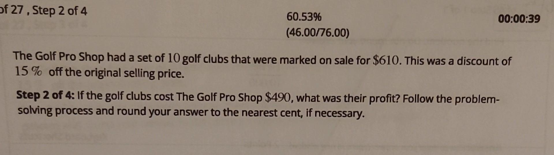 Solved The Golf Pro shop had a set of 10 golf clubs that | Chegg.com