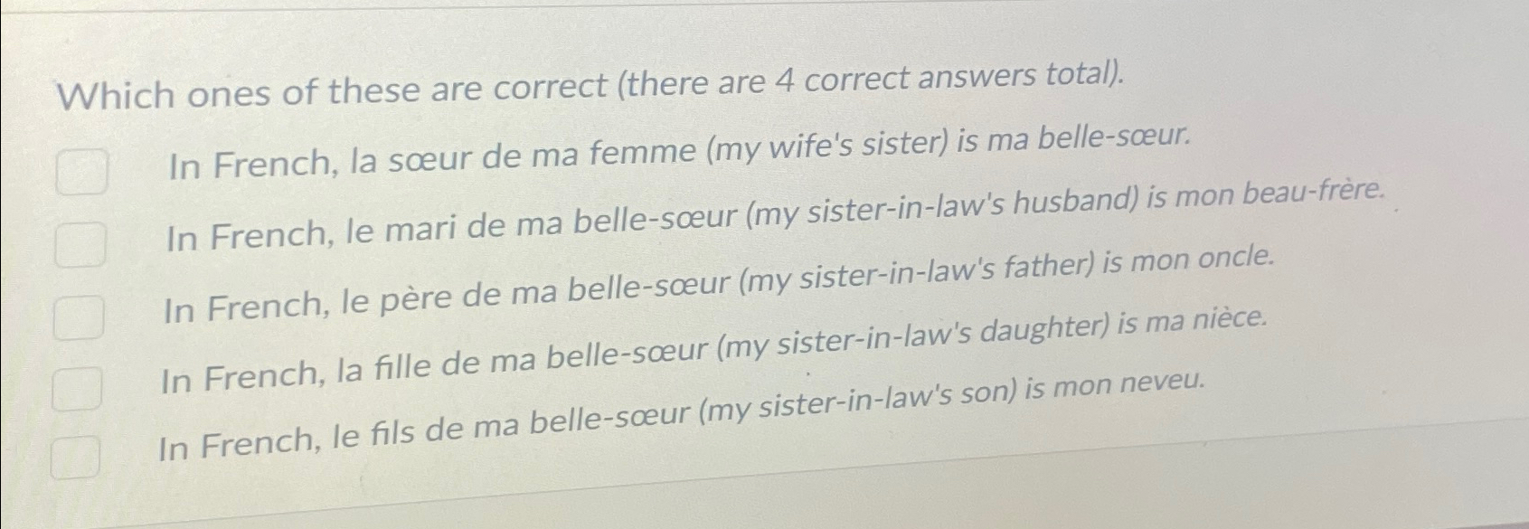 Solved Which ones of these are correct (there are 4 ﻿correct | Chegg.com