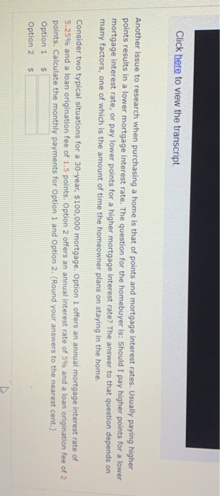 Solved Click here to view the transcript. Another issue to | Chegg.com