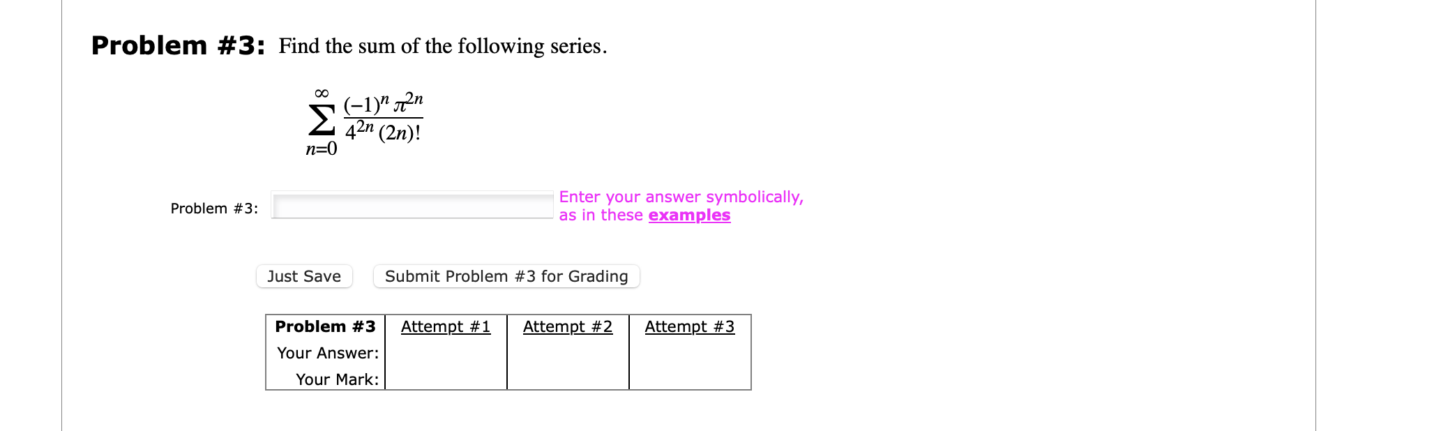 Solved Problem #3: Find the sum of the following | Chegg.com