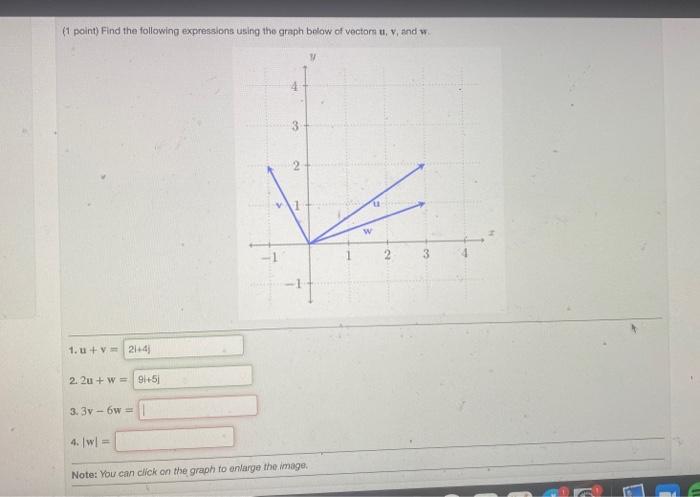 Solved (1 point) Find the following expressions using the | Chegg.com