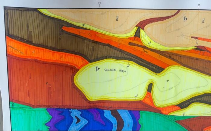 Solved please outline the different folds in this area of a | Chegg.com