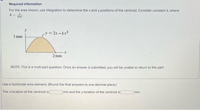 Solved Required information For the area shown, use | Chegg.com