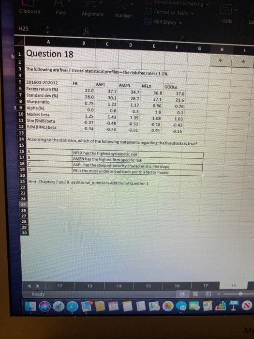Solved Clipboard Font Alignment Number contra Format as | Chegg.com