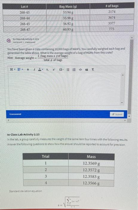 Solved In-Class Lab Activity 2.12b You have been given a | Chegg.com