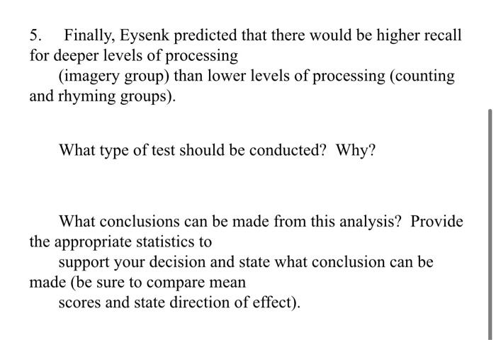 Solved Craik and Lockhart (1972) proposed a model of memory | Chegg.com