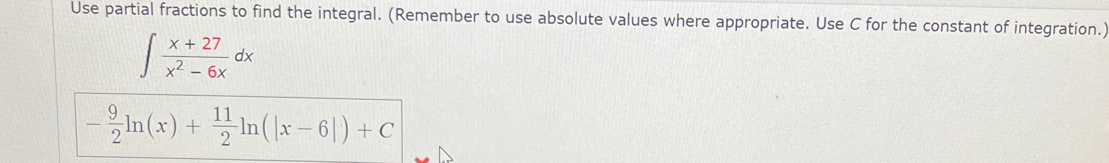 Solved Use partial fractions to find the integral. (Remember | Chegg.com