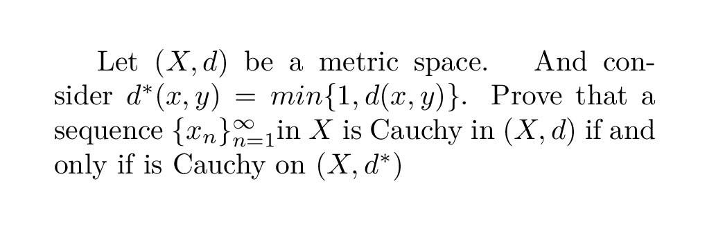 Solved Let (X,d) be a metric space. And consider | Chegg.com