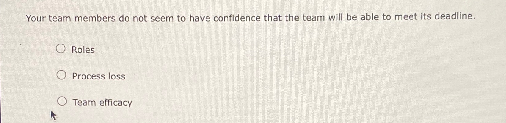 Solved Your team members do not seem to have confidence that | Chegg.com