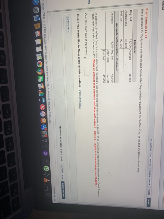 Solved inment CALCULATOR FULL SCREEN PRINTER VERSION « BACK | Chegg.com