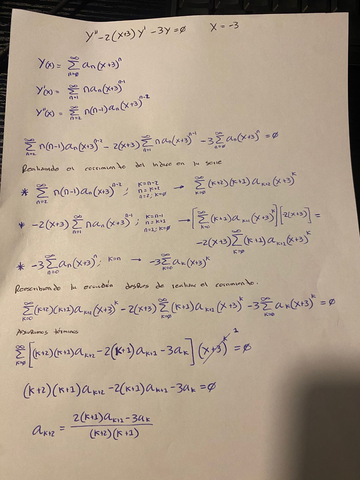 Solved hello, I am ﻿solving this differential equation by | Chegg.com