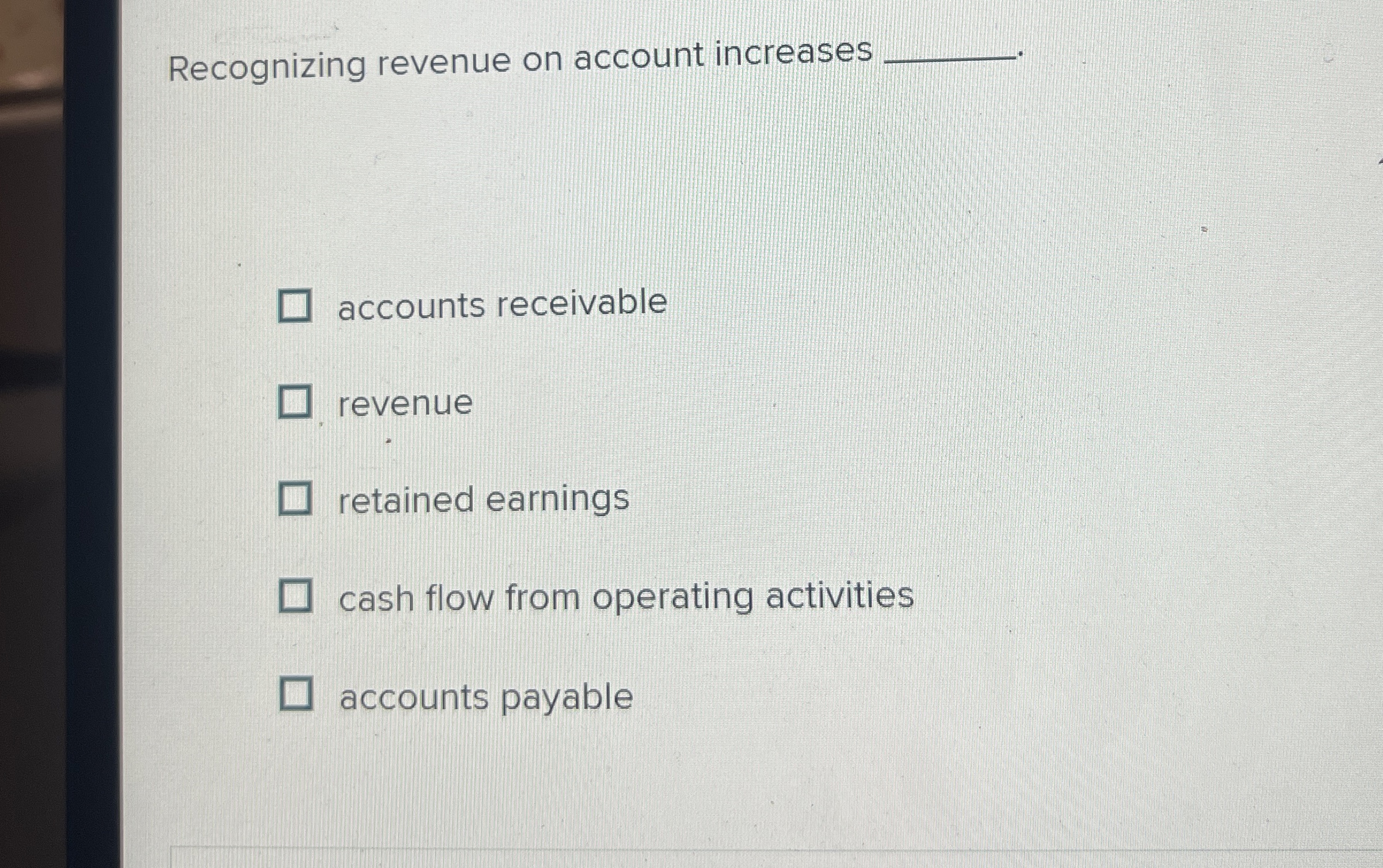 Solved Recognizing revenue on account increasesaccounts | Chegg.com