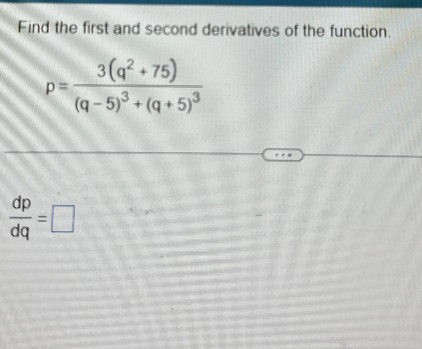 Find the first and second derivatives of the | Chegg.com