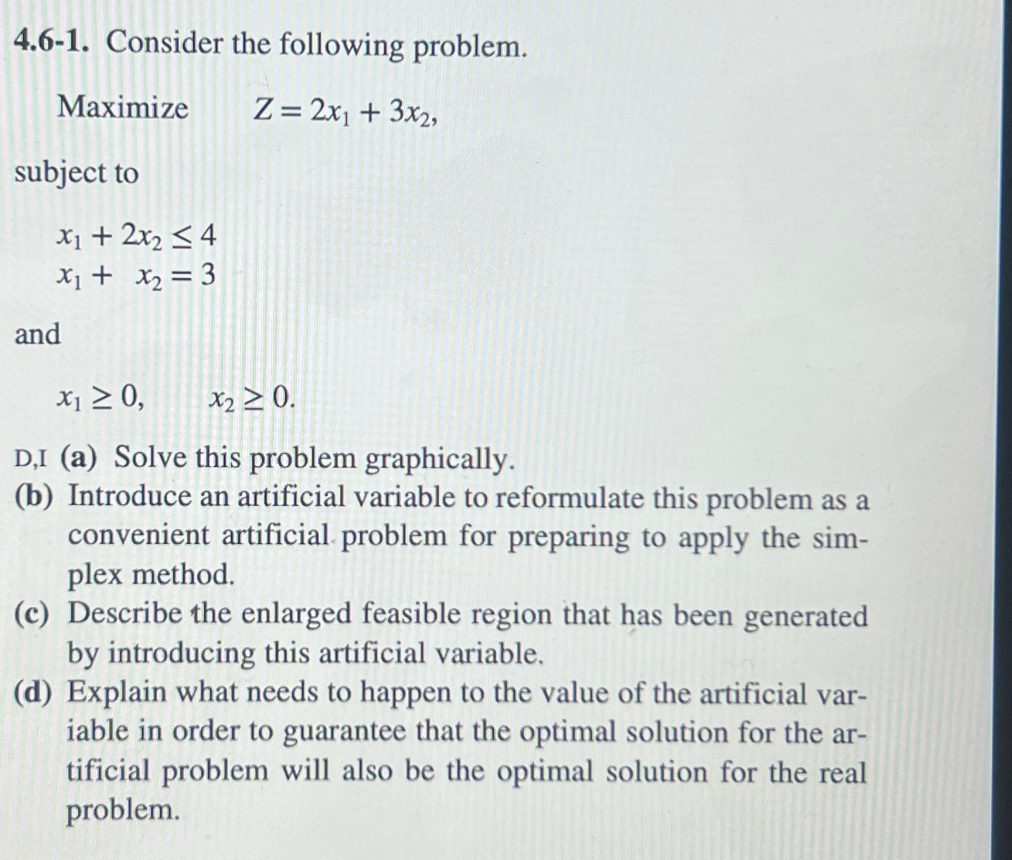 Solved 4.6-1. ﻿Consider the following problem.Maximize | Chegg.com