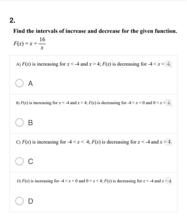 Solved 1. Specify the intervals on which the derivative of | Chegg.com