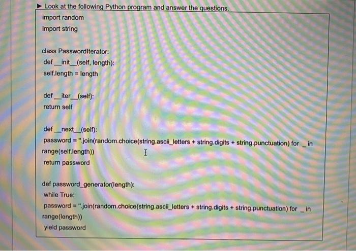 Solved Look at the following Python program and answer the | Chegg.com