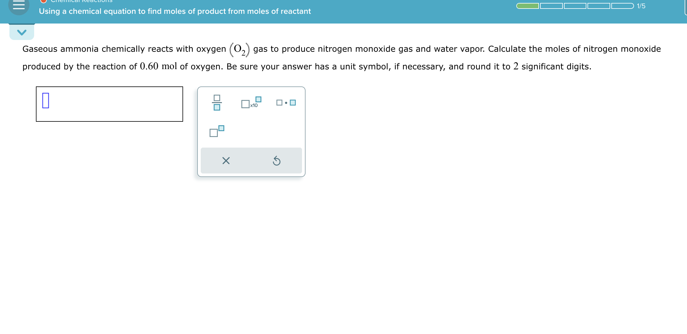 Solved Gaseous ammonia chemically reacts with oxygen (O2) | Chegg.com