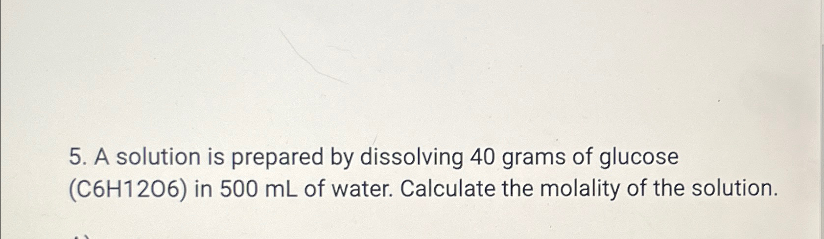 Solved A solution is prepared by dissolving 40 ﻿grams of | Chegg.com