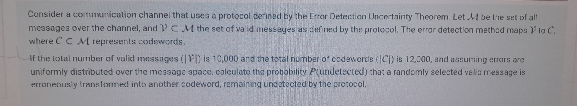 Solved Consider a communication channel that uses a protocol | Chegg.com