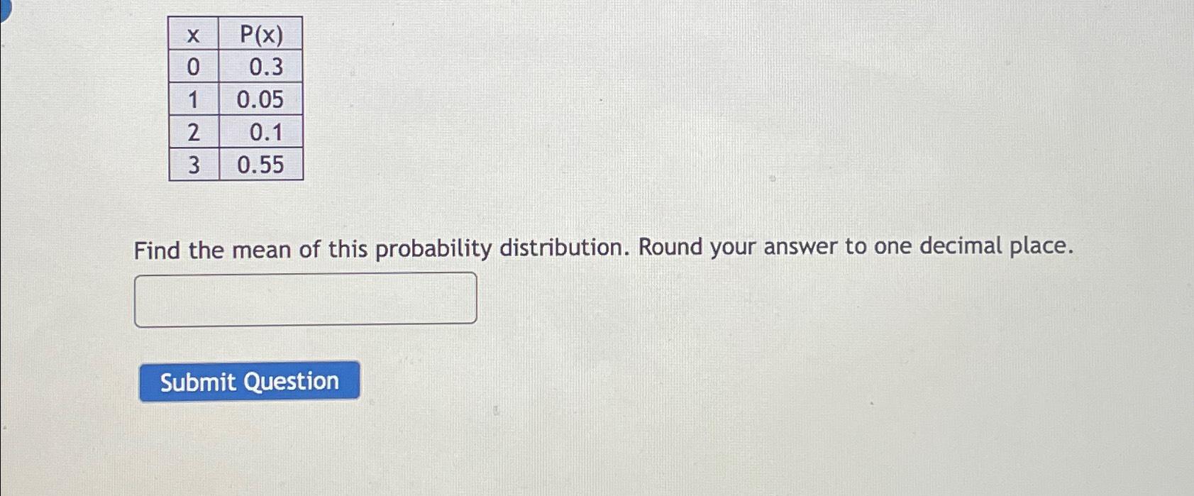 Solved \table[[x,P(x) | Chegg.com