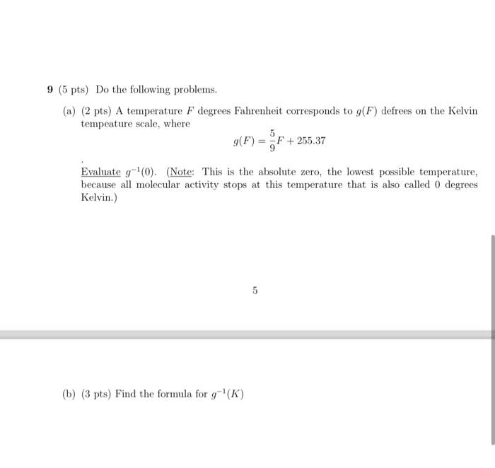 Solved (5 pts) Do the following problems. (a) (2 pts) A | Chegg.com