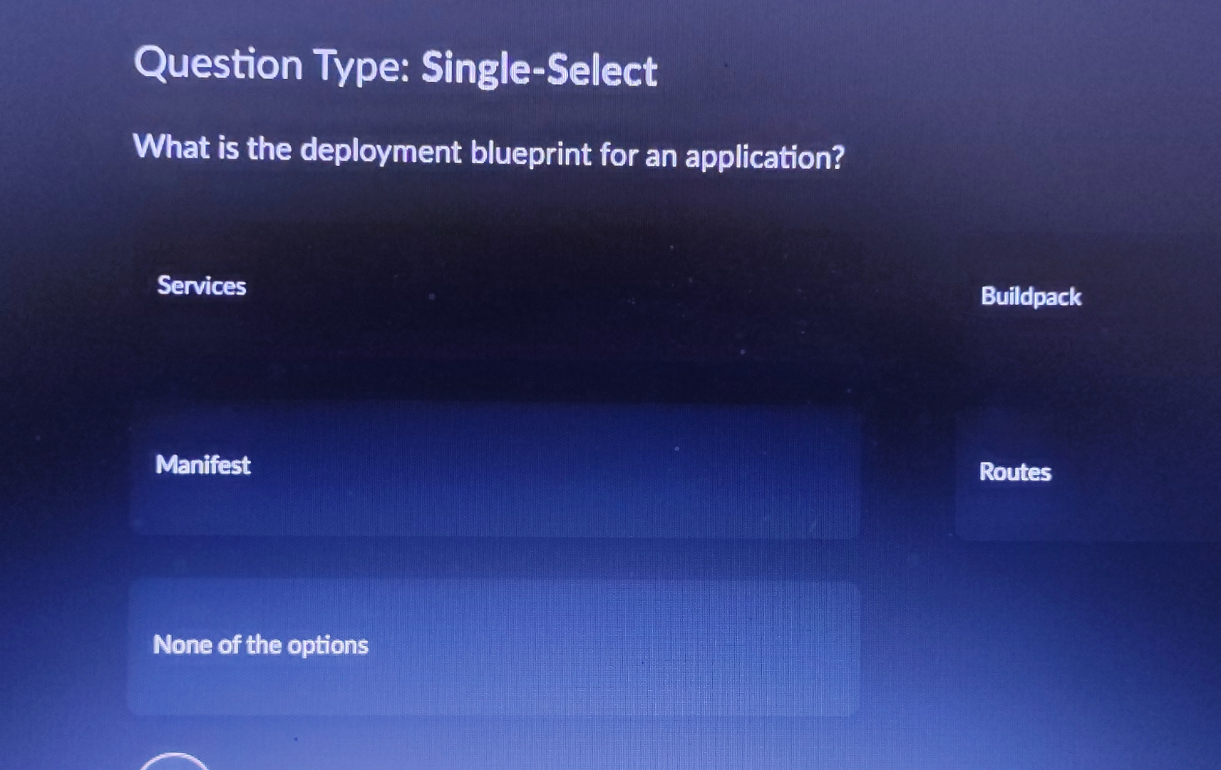 Solved Question Type: Single-SelectWhat is the deployment | Chegg.com