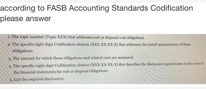 Solved 1 420 FASB ASC 420: "Exit or Disposal Cost | Chegg.com