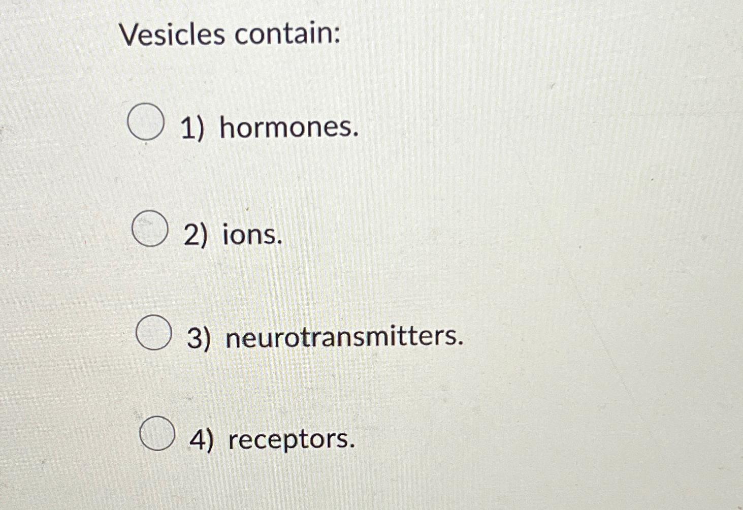 Solved Vesicles | Chegg.com