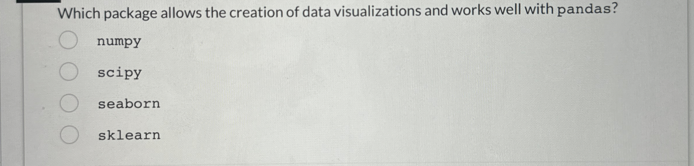 Solved Which package allows the creation of data | Chegg.com