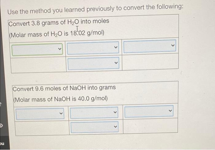 Solved Use the method you learned previously to convert the | Chegg.com