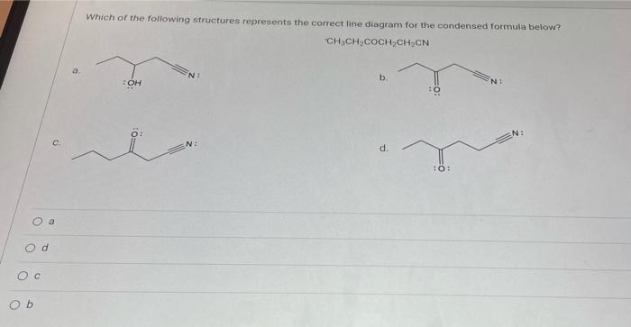 Solved Which of the following structures represents the | Chegg.com
