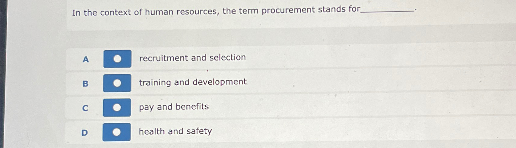 Solved In the context of human resources, the term | Chegg.com